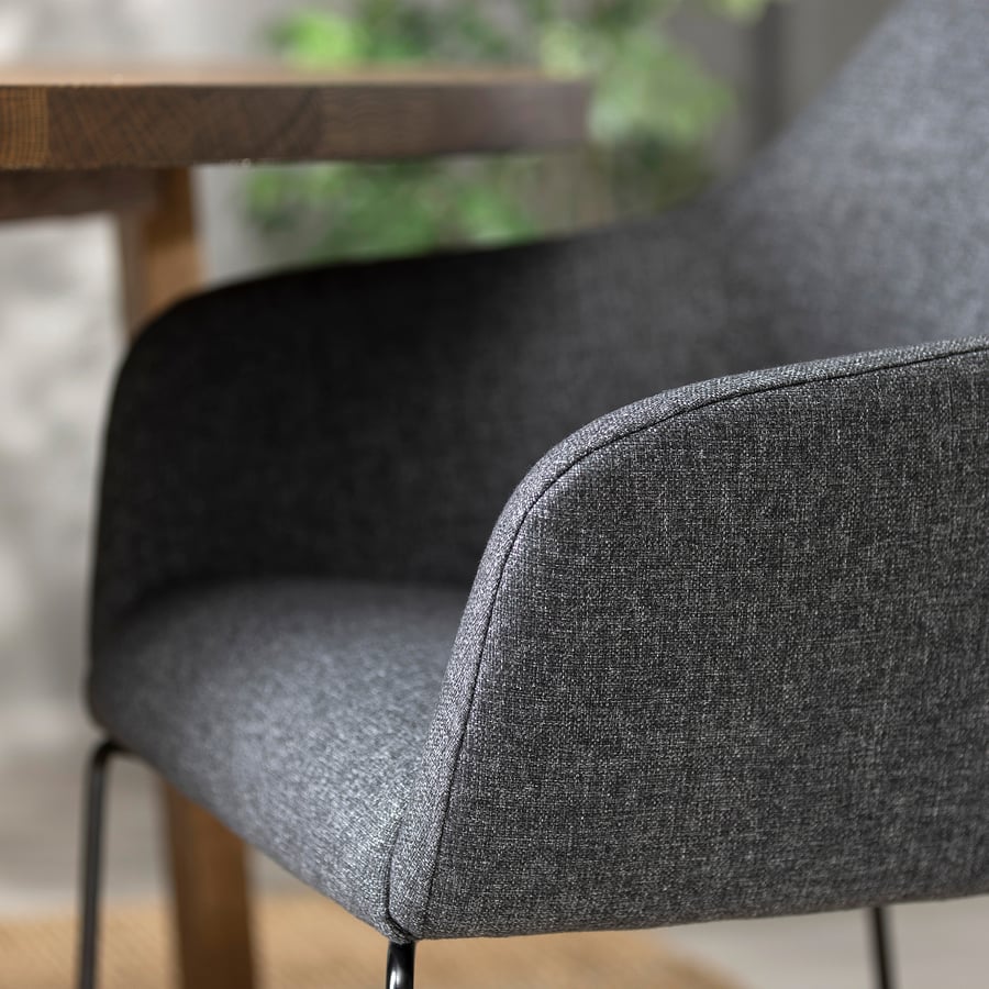 TOSSBERG chair, metal black/Gunnared dark gray - IKEA