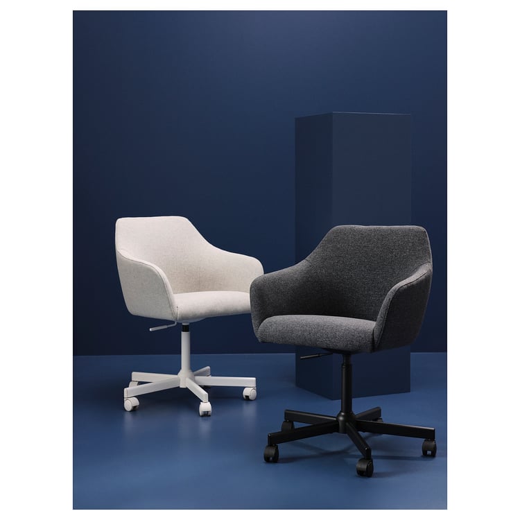 TOSSBERG / MALSKÄR swivel chair, Gunnared beige/white - IKEA