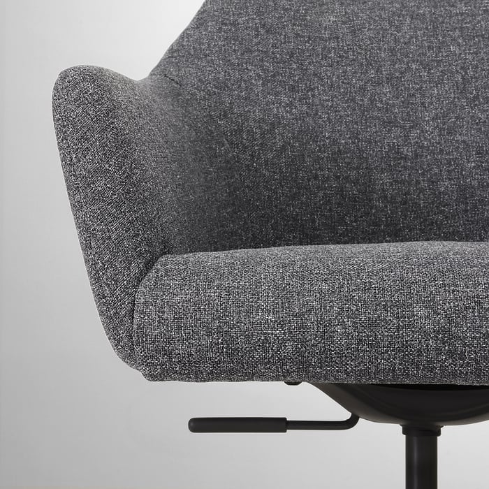 TOSSBERG / MALSKÄR swivel chair, Gunnared dark gray/black - IKEA