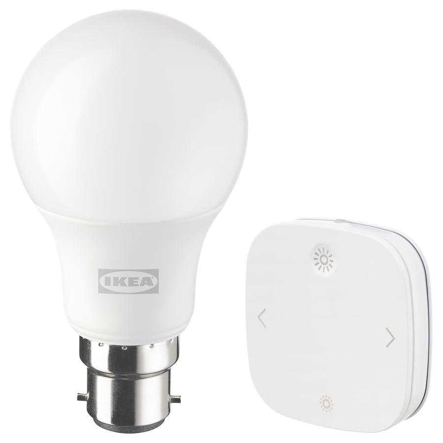 TRÅDFRI Remote control kit, smart wireless dimmable/white spectrum, E26 ...