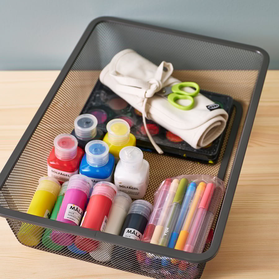 TROFAST mesh storage box, dark gray, 161/2x113/4x37/8" - IKEA