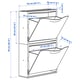 TRONES shoe/storage cabinet, black, 201/2x71/8x153/8" - IKEA