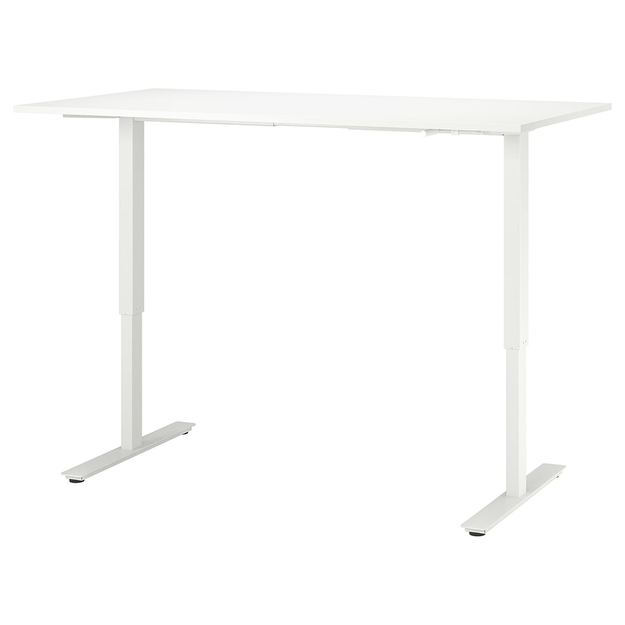 TROTTEN desk sit/stand, white, 63x311/2" - IKEA