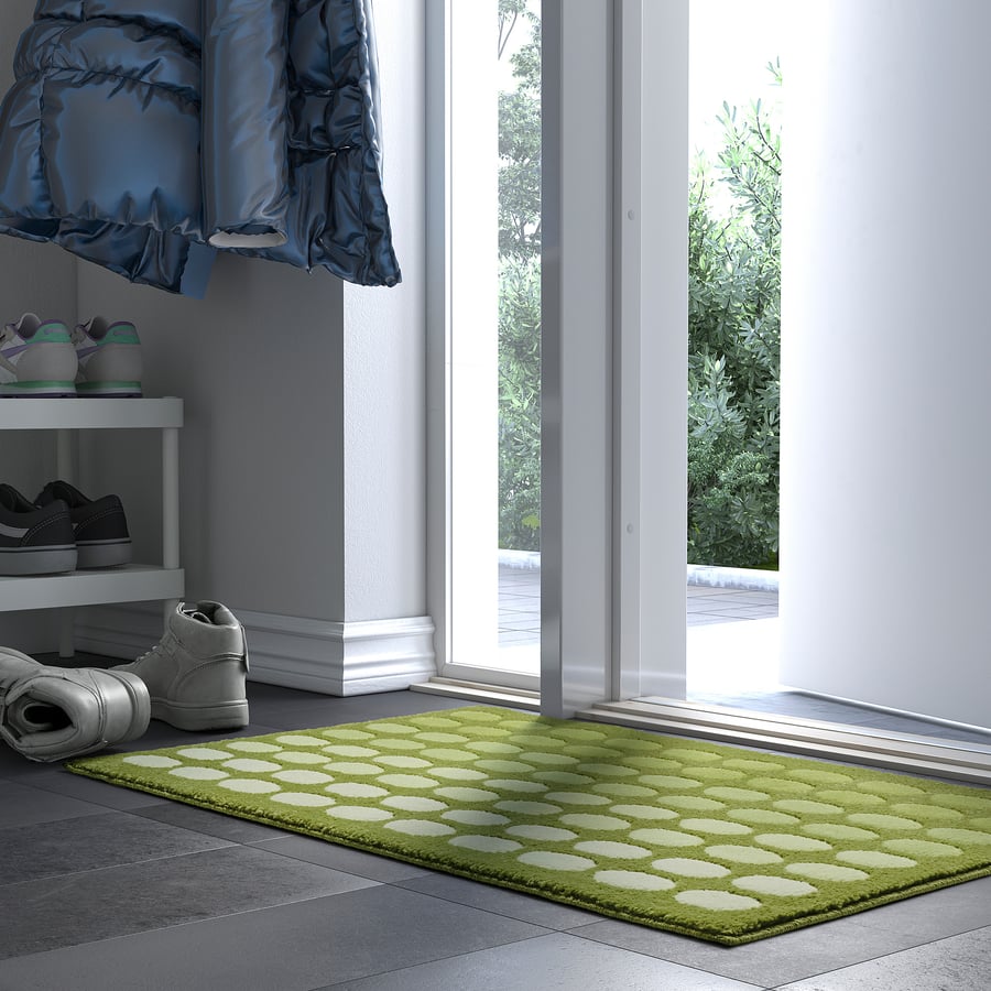 TUNNELBANA door mat, light green, 2'0"x2'11" - IKEA