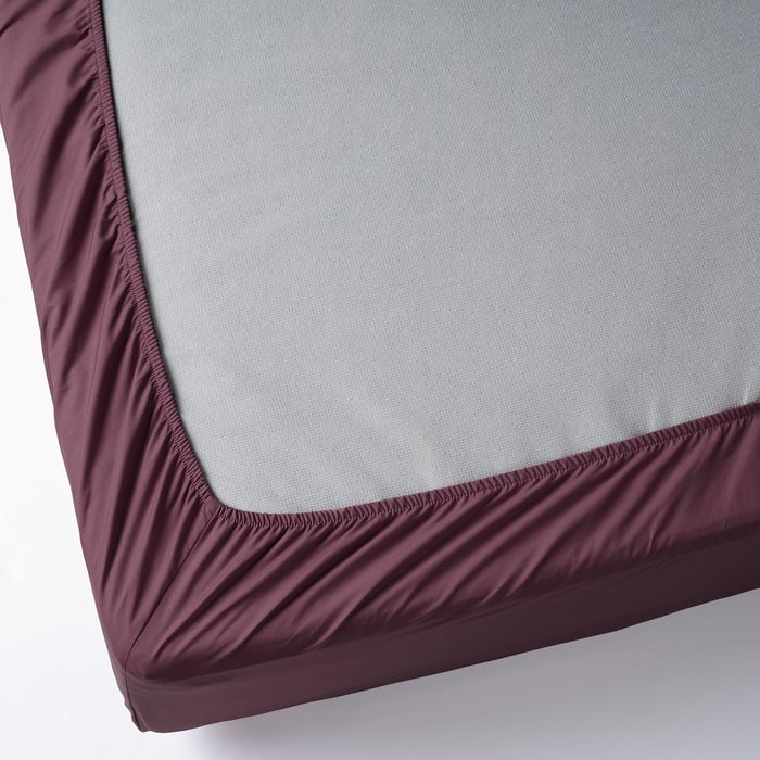 ULLVIDE fitted sheet, deep red, Twin - IKEA