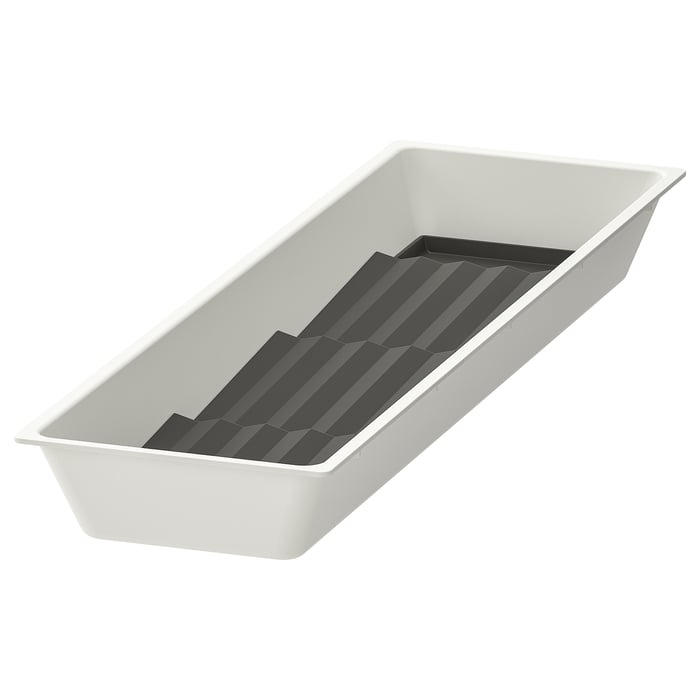 UPPDATERA tray with spice rack, white/anthracite, 6x191/2" - IKEA