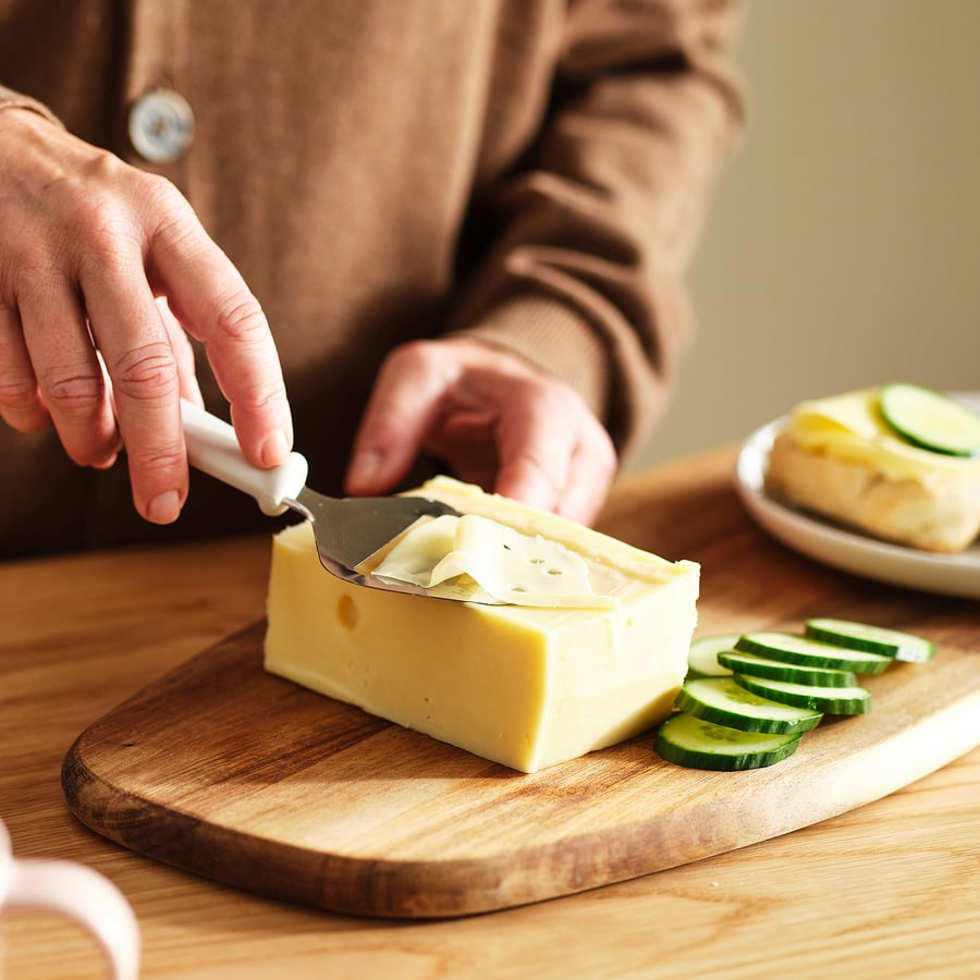 UPPFYLLD cheese slicer, stainless steel off-white, 8" - IKEA