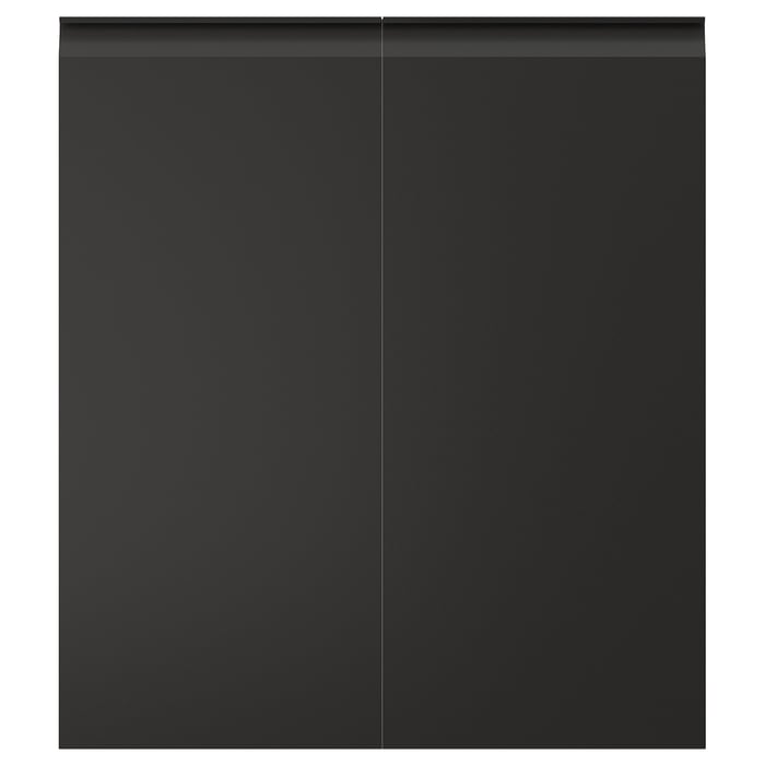 UPPLÖV 2-p door/corner base cabinet set, left-handed/matte anthracite ...