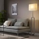 UPPVIND floor lamp, nickel plated/white, 59" - IKEA