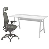 UTESPELARE / STYRSPEL Gaming desk and chair, black/gray - IKEA