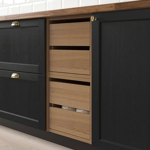 VADHOLMA Drawer unit, brown, stained ash - IKEA