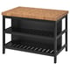 VADHOLMA Kitchen island, black, oak, Width: 49 5/8" - IKEA