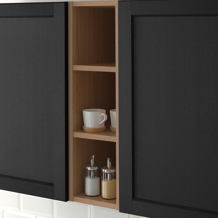 VADHOLMA Open storage, brown, stained ash, Width: 9" Height: 30". Order ...