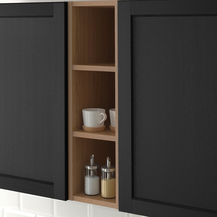 VADHOLMA Open storage, brown, stained ash, Width: 9" Height: 30". Order ...