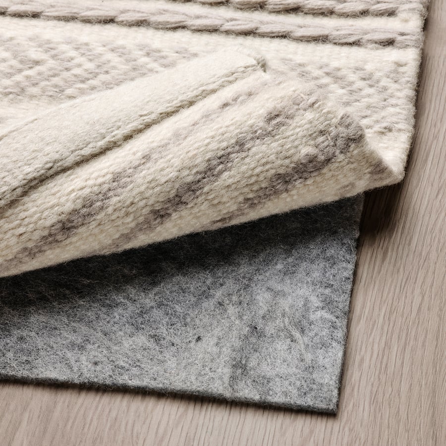 VÄGNÄT rug, flatwoven, off-white gray/handmade, 6'7"x9'10" - IKEA