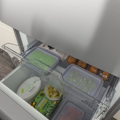 VÄLGRUNDAD bottom-freezer refrigerator, Stainless steel, 19 cu.ft - IKEA