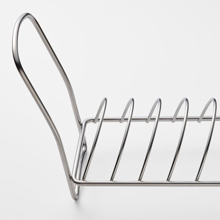 VÄLVÅRDAD dish drying rack, stainless steel, 4 ¾x12 ½" - IKEA