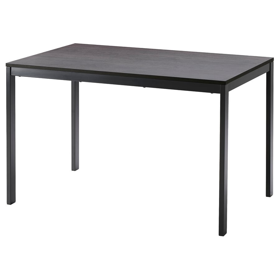 VANGSTA Extendable table, black, dark brown - IKEA