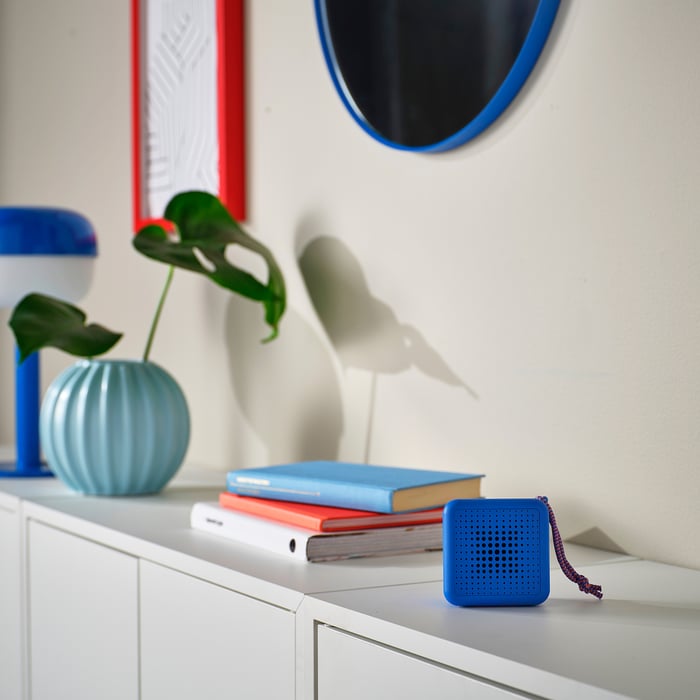 VAPPEBY portable bluetooth speaker, waterproof/blue - IKEA