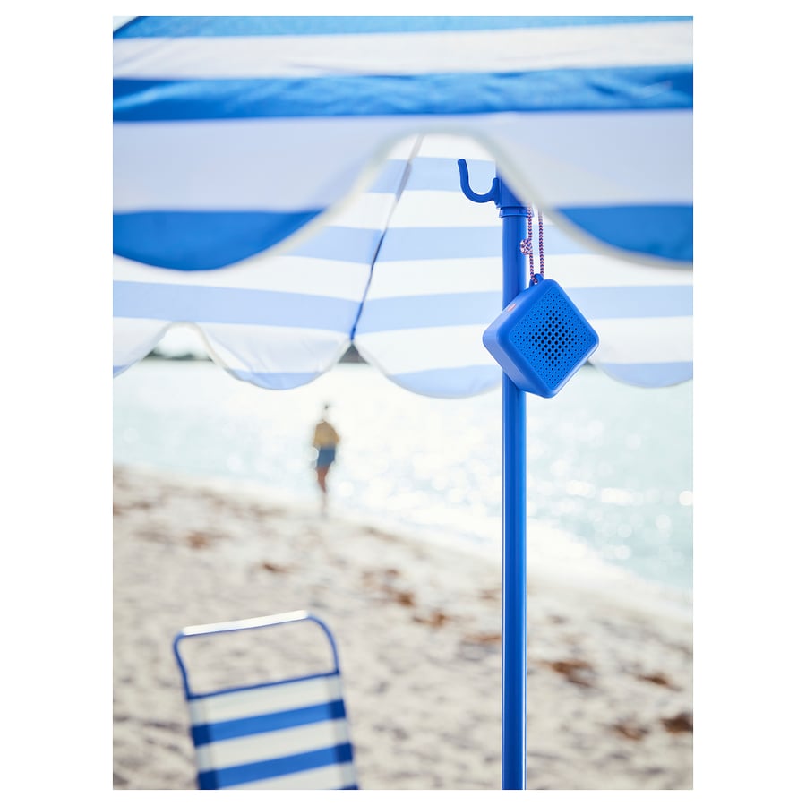 VAPPEBY portable bluetooth speaker, waterproof/blue - IKEA