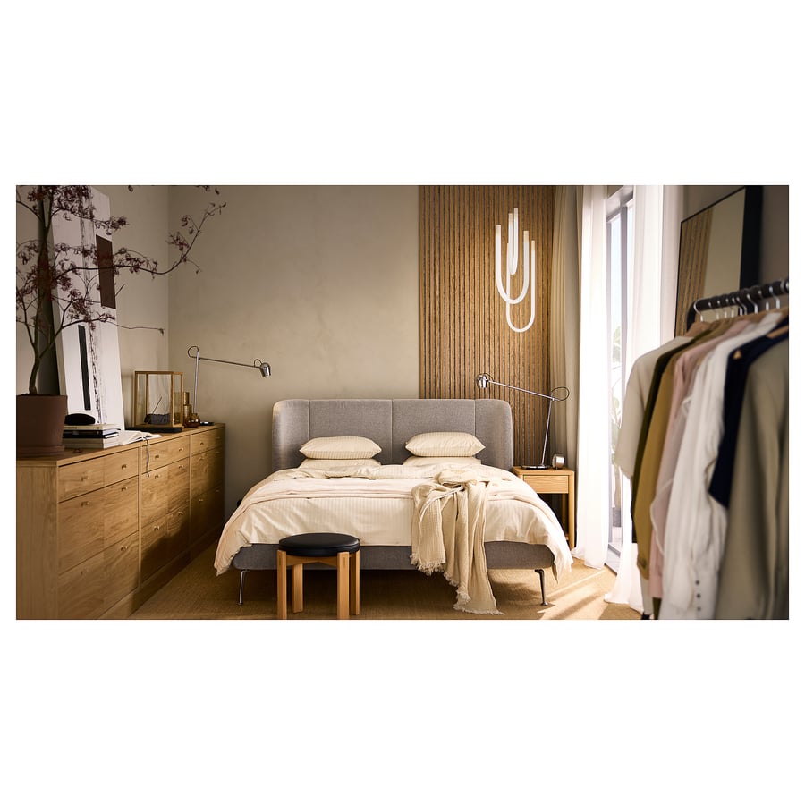 VARMBLIXT LED pendant lamp, white frosted glass, 18" - IKEA