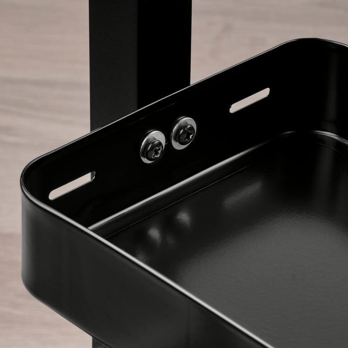 VATTENKAR desktop shelf, black, 19 ¼x6" - IKEA