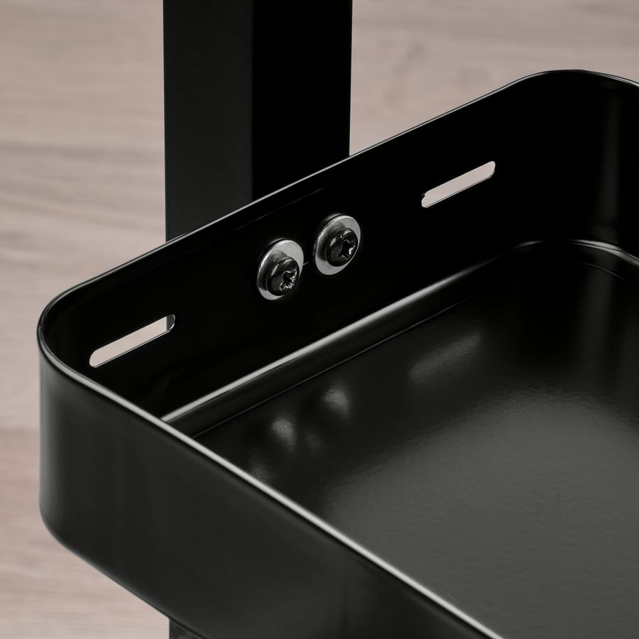 VATTENKAR desktop shelf, black, 19 ¼x6" - IKEA