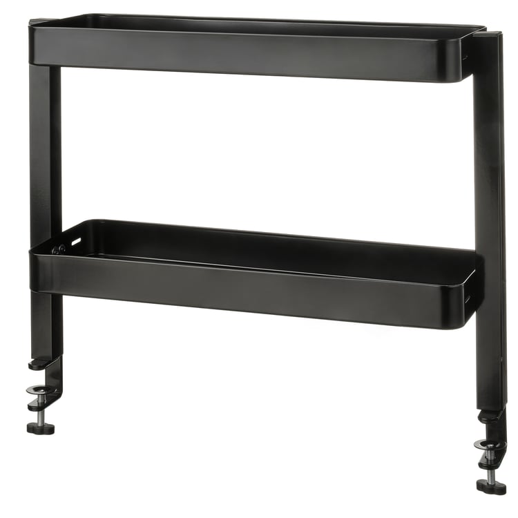 VATTENKAR desktop shelf, black, 19 ¼x6" - IKEA