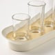 VATTENKRASSE propagation set, clear glass ivory/gold - IKEA