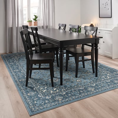 VEDBÄK rug, low pile, blue, 6'7"x9'10" - IKEA