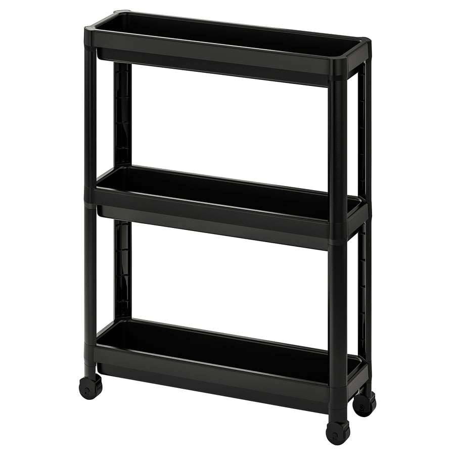 VESKEN cart, black, 211/4x71/8x28" - IKEA
