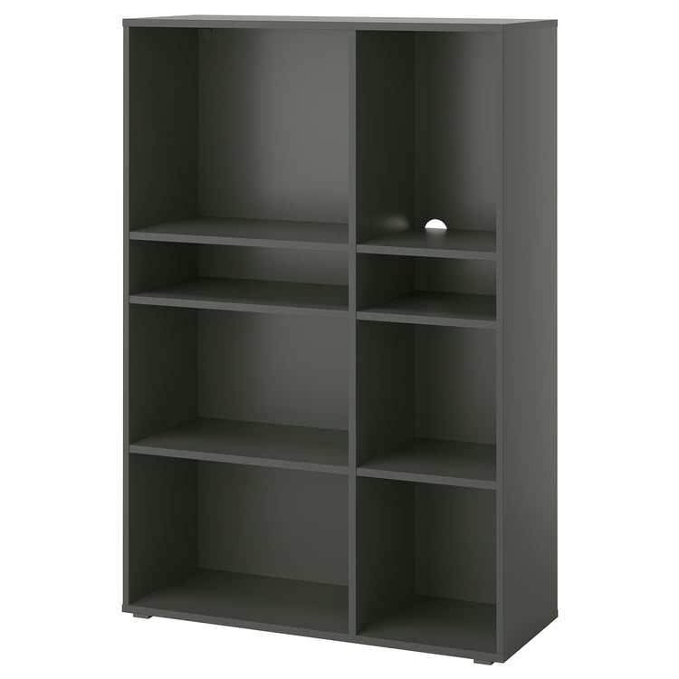 VIHALS shelving unit with 6 shelves, dark gray, 373/8x145/8x551/8" - IKEA