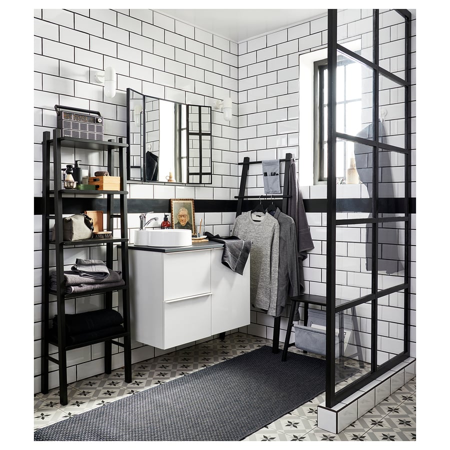 VILTO shelf unit, black, 181/8x59" - IKEA US