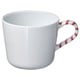 VINTERFINT cup, white/red, 12 oz - IKEA