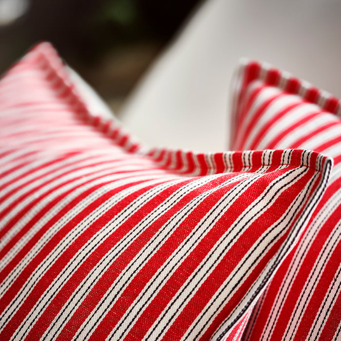 VINTERFINT Red and White Striped Christmas Cushion Cover - IKEA