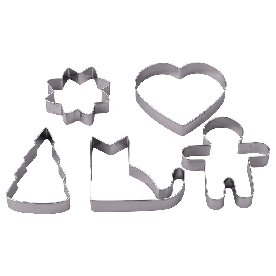 VINTERFINT pastry cutter, set of 5, mixed shapes stainless steel - IKEA