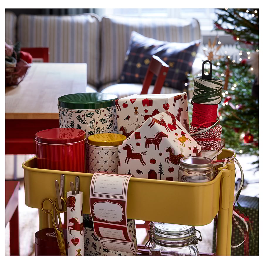 VINTERFINT tin with lid, set of 3, mixed sizes/mixed colors - IKEA