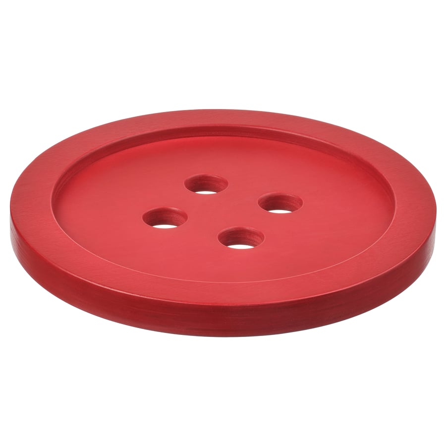 VINTERFINT Christmas Tray Button Red 12" Wood - IKEA