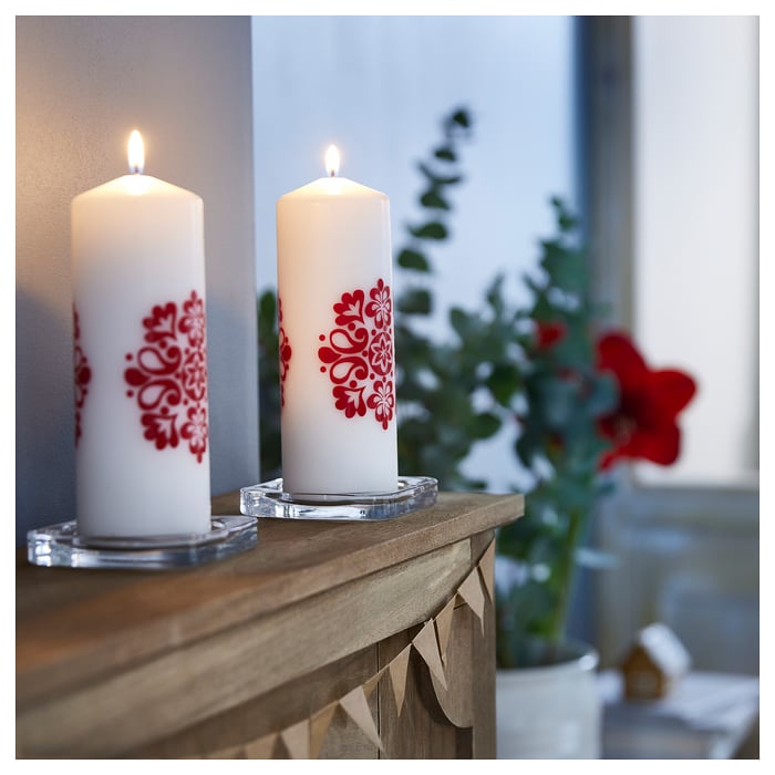 Unscented candles - Block candles - IKEA
