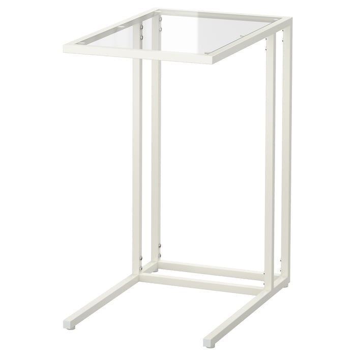 VITTSJÖ laptop stand, white/glass, 133/4x255/8" - IKEA