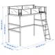 VITVAL loft bed frame, white/light gray, Twin - IKEA