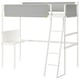 VITVAL loft bed frame with desk top, white/light gray, Twin - IKEA