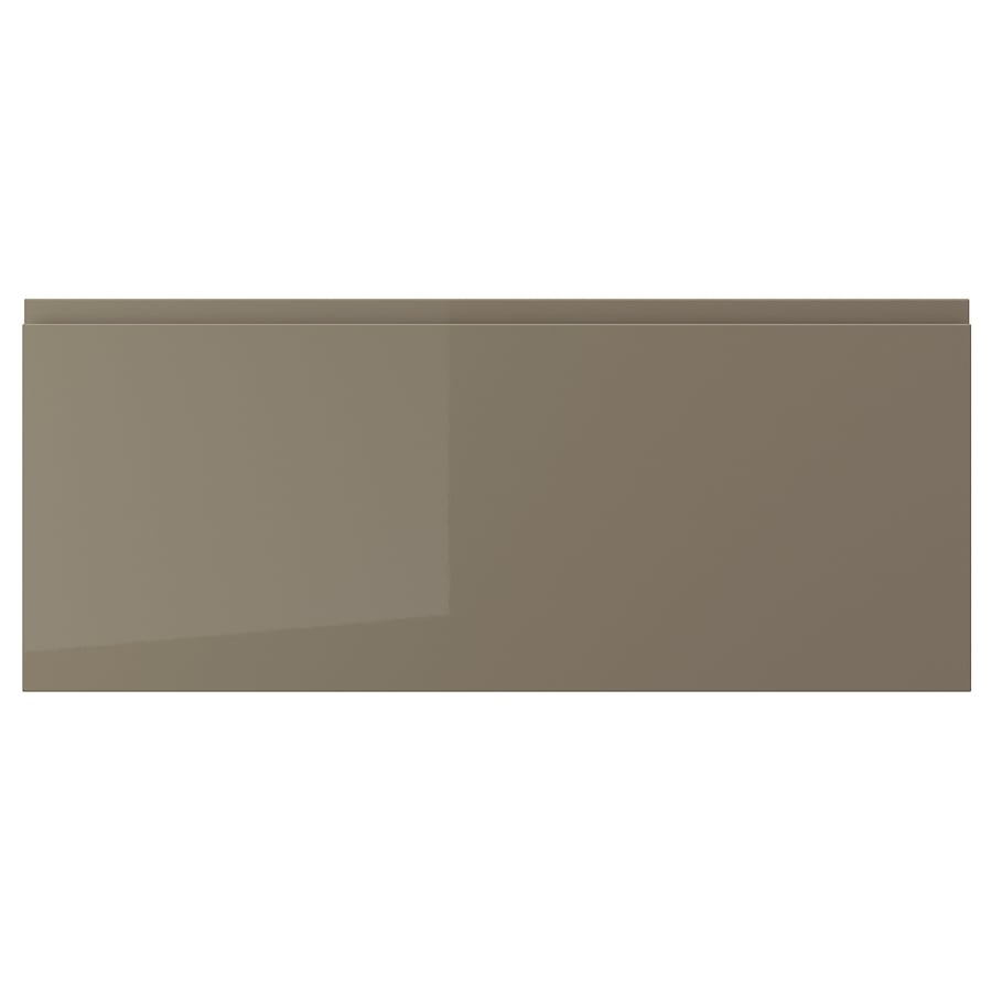VOXTORP drawer front, high gloss dark gray-brown, 36x15" - IKEA