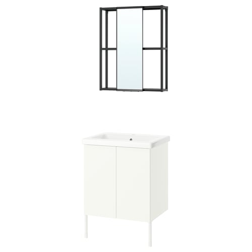 ENHET baño, antracita/blanco, 24" - IKEA