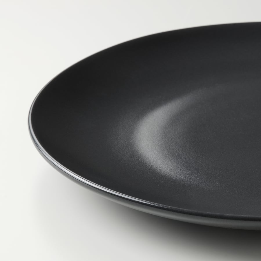 FÄRGKLAR plato, mate gris oscuro, 10" - IKEA
