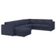FINNALA funda sofá esquinero, 5 plazas, +chaise longue/Orrsta negro ...