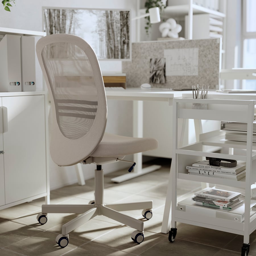 FLINTAN silla de trabajo, beige - IKEA