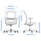 FLINTAN silla de trabajo con reposabrazos, negro - IKEA