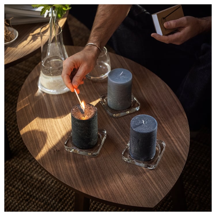 FRUKTSKOG vela grande aromática, vetiver+geranio/negro-turquesa, 30 hr ...