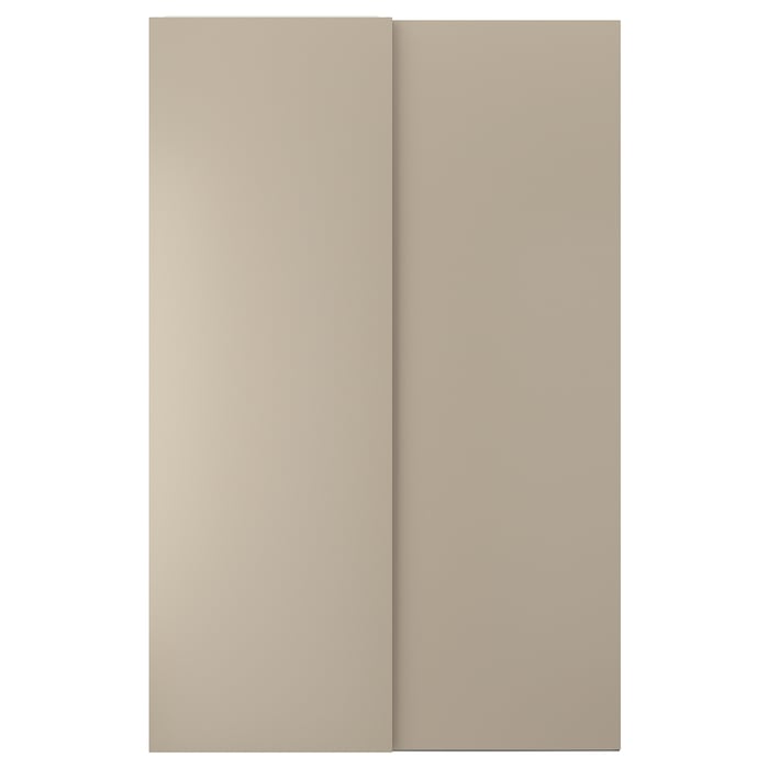 HASVIK par de puertas corredizas, beige grisáceo, 59x927/8" - IKEA